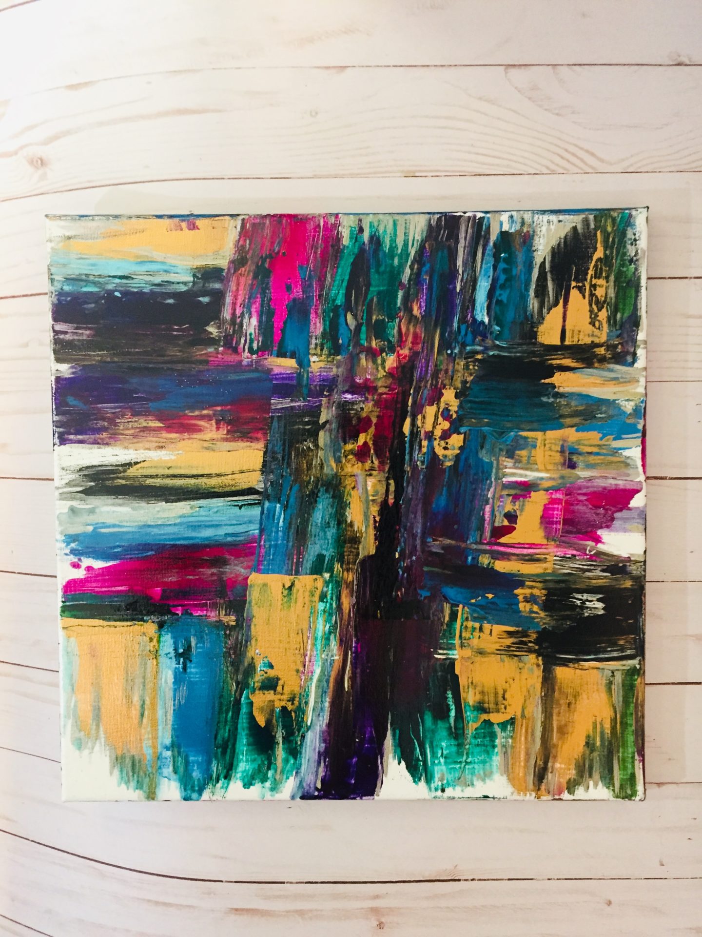 Abstract Art “happy” - Acrylic, in Abstract Paintings